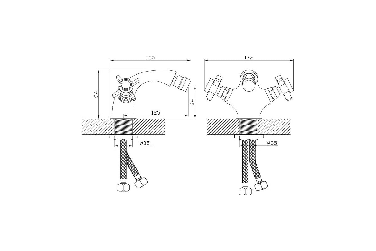 Гигиенический смеситель для биде Diadonna D82-150314Q - выгодная цена ...