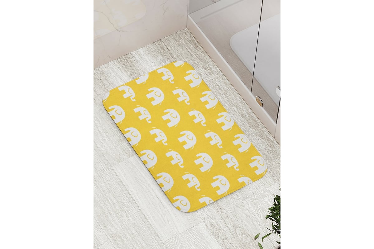 Коврик противоскользящий JoyArty "Караван слонов" для ванной, сауны, бассейна, bath_4683 ...