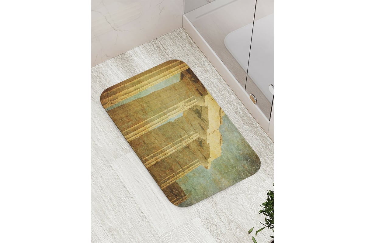 Коврик противоскользящий JoyArty "Колонны древности" для ванной, сауны, бассейна, bath_3761 ...