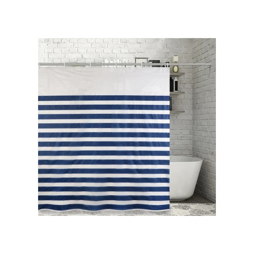 Штора для ванной Доляна Полосы 180х180 см, EVA 4446549 - выгодная цена ...