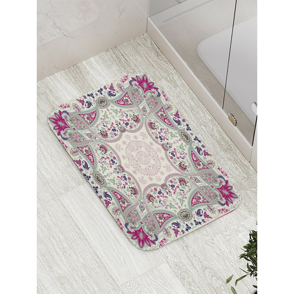 Коврик противоскользящий JoyArty "Цветочная страсть" для ванной, сауны, бассейна, bath_8798 ...