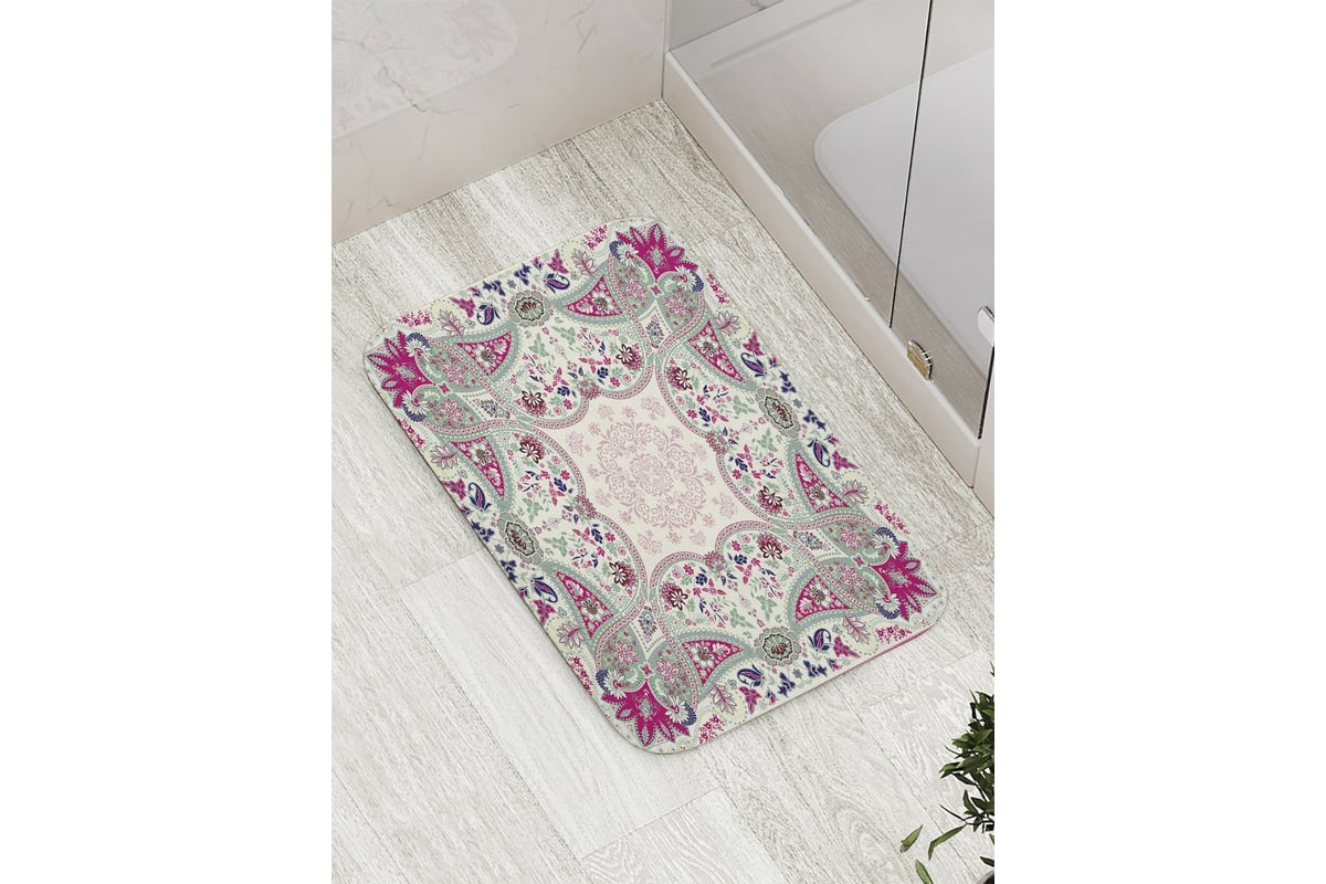 Коврик противоскользящий JoyArty "Цветочная страсть" для ванной, сауны, бассейна, bath_8798 ...