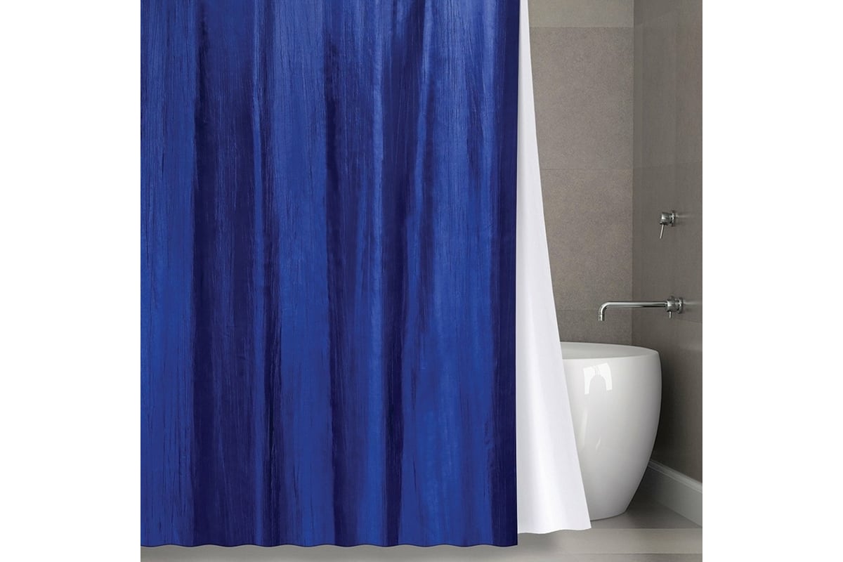 Штора для ванной комнаты Bath Plus Органза двухслойная, 180х200, темно ...
