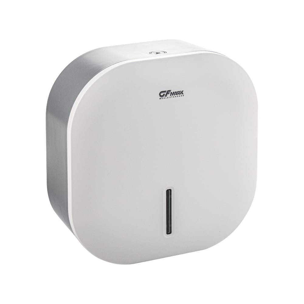 Диспенсер GFmark для туалетной бумаги в рулонах, с ключом, из АБС пластика, цвет БЕЛЫЙ 9162 ...