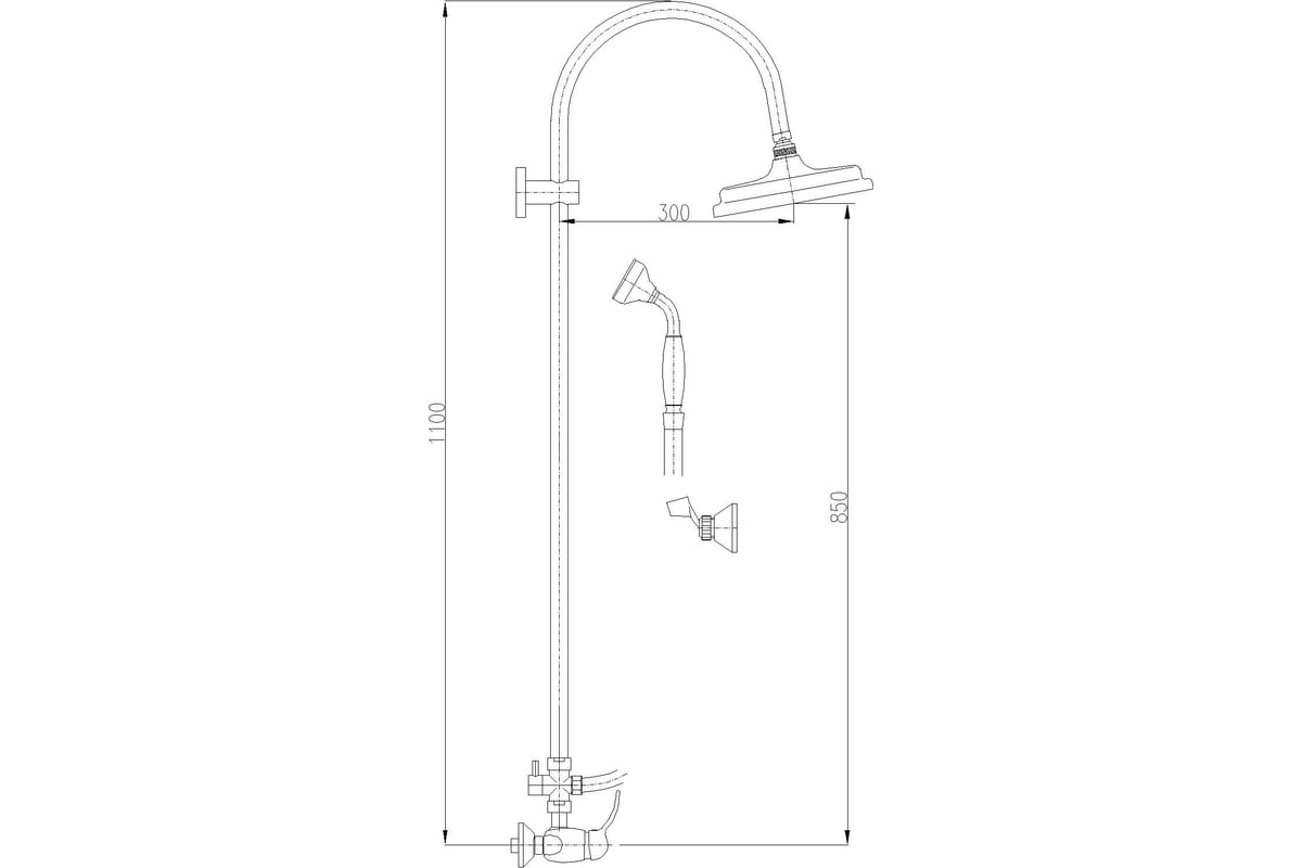 Душевая система со смесителем RavSlezak Labe L081.5/3CMATZ - выгодная ...