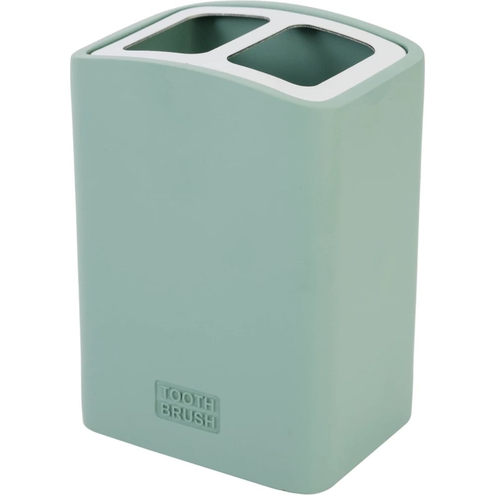 Стакан для зубных щеток Vidage La Verda Glavo полирезина, зеленый ...
