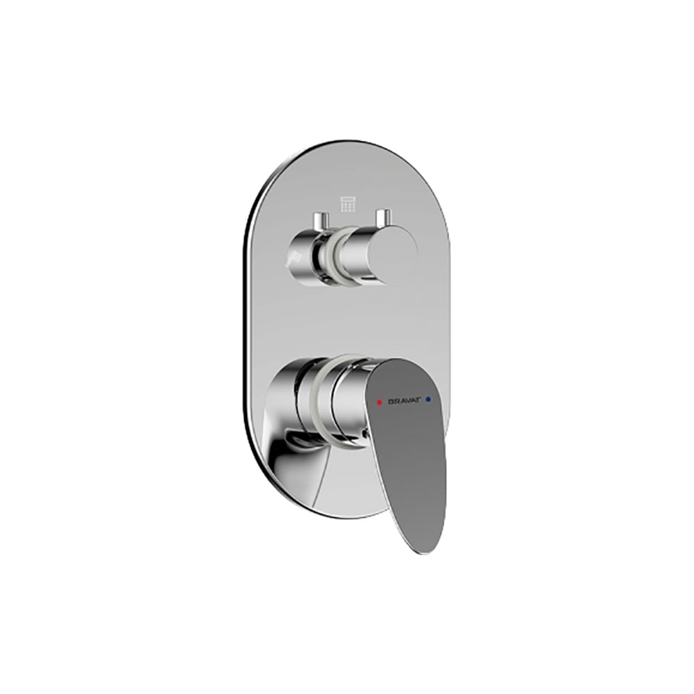 Встраиваемый в стену смеситель Bravat Drop 3-функции P69190C-RUS ...