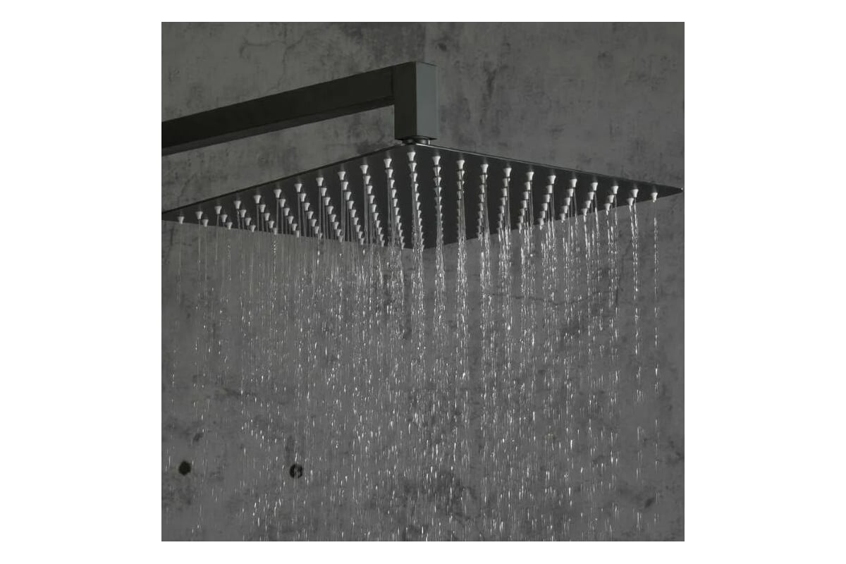 Душевая система Gappo 35к G7117-6 лейка "Тропический душ" встраиваемая, черный 545227 - выгодная ...