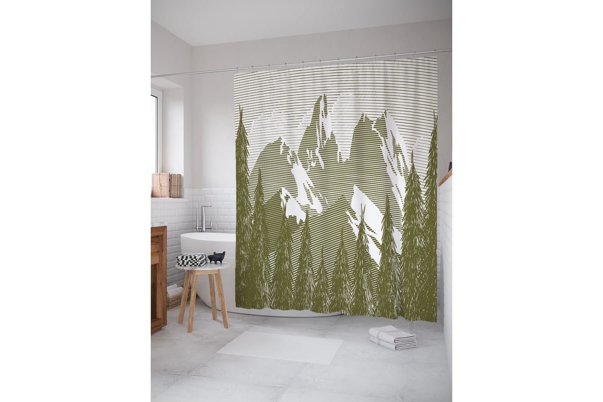 Фотоштора в ванную JOYARTY МУЛЬТИ 180x200 см sc_68145 - выгодная цена, отзывы, характеристики ...