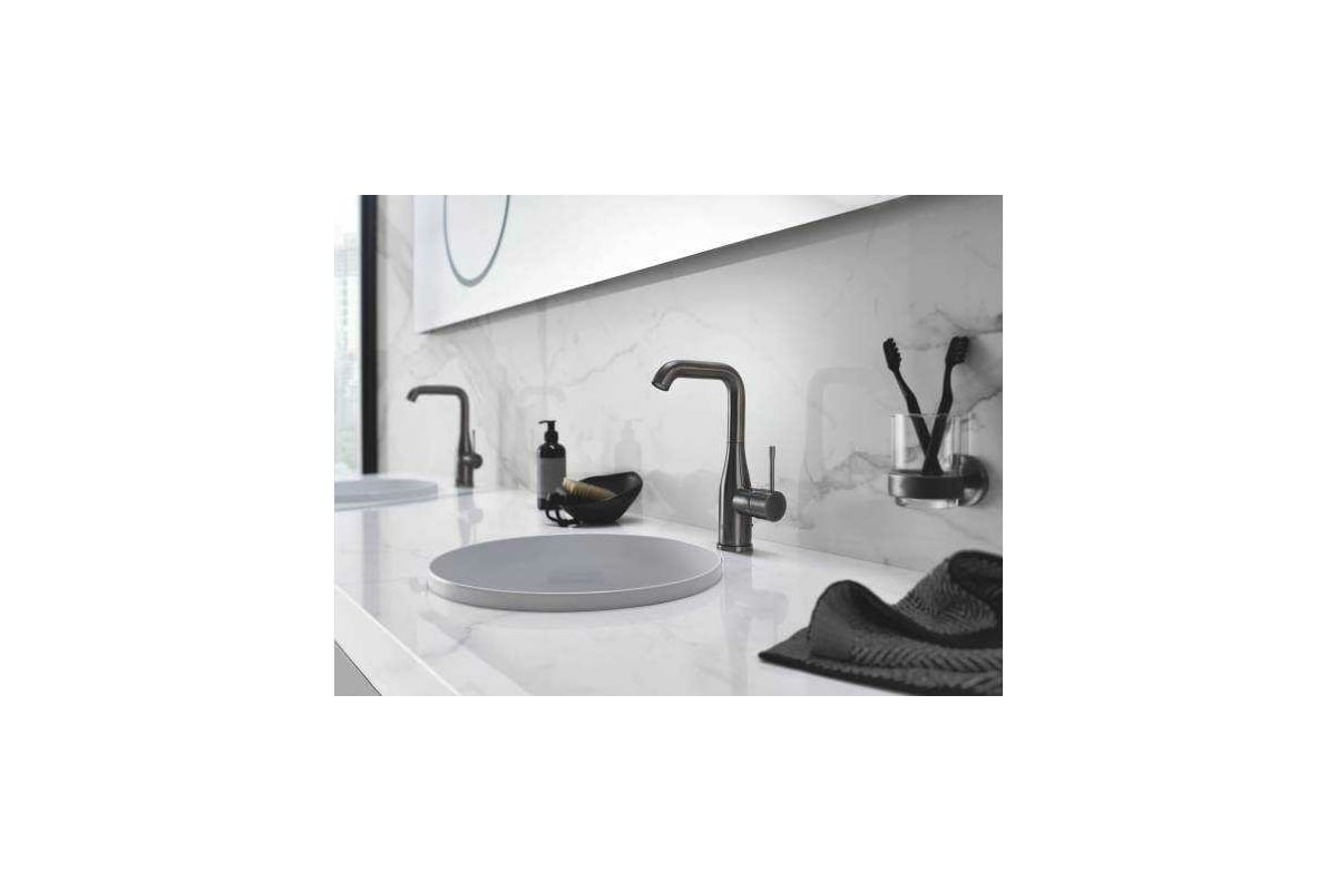 Смеситель для раковины GROHE Essence New с высоким изливом, сливной ...