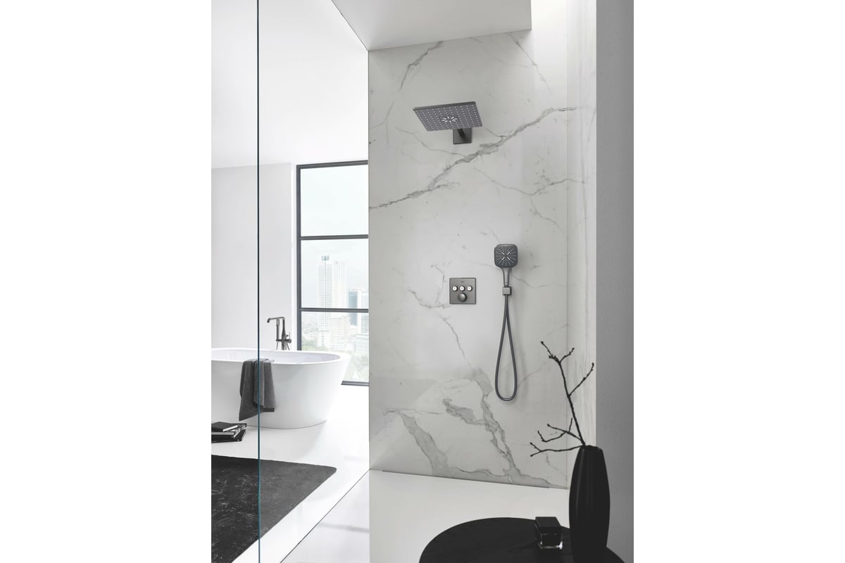 Верхний душ GROHE Rainshower 310 SmartActive Cube 310, квадратный ...