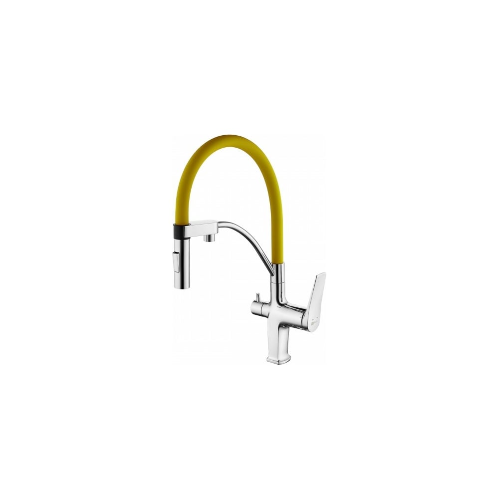 Смеситель для кухни Lemark Comfort с подключением к фильтру с питьевой водой LM3074C-Yellow ...