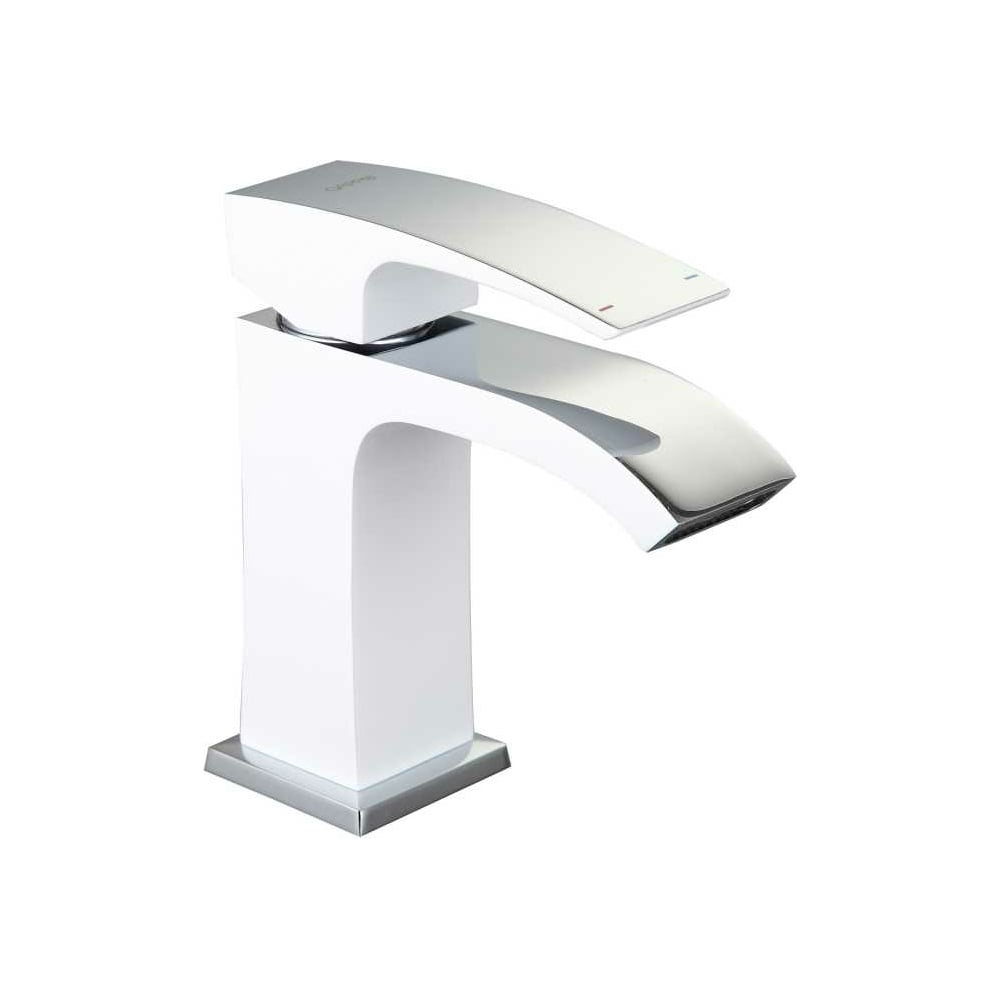 Смеситель для умывальника Gappo G1007-8 литой, п/гайку, белый/хром, картридж 35 537386 ...