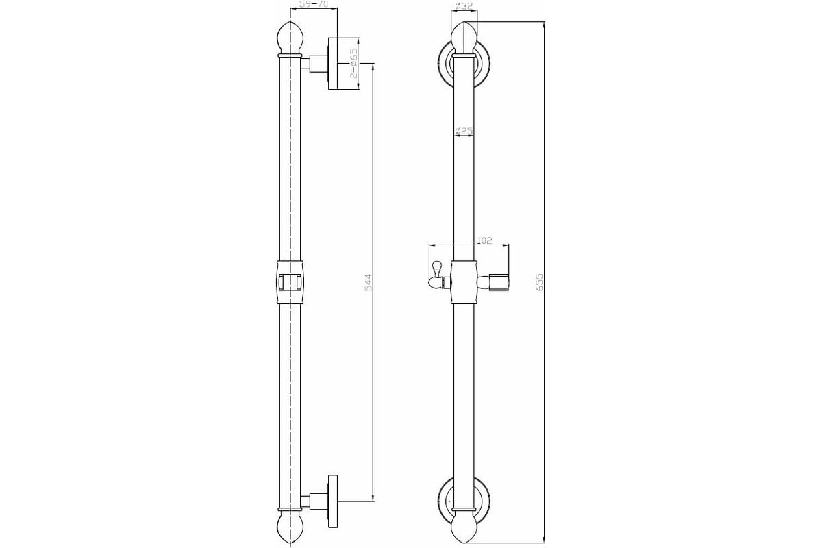 Душевая cтойка ESKO бронза SRB700 - выгодная цена, отзывы ...