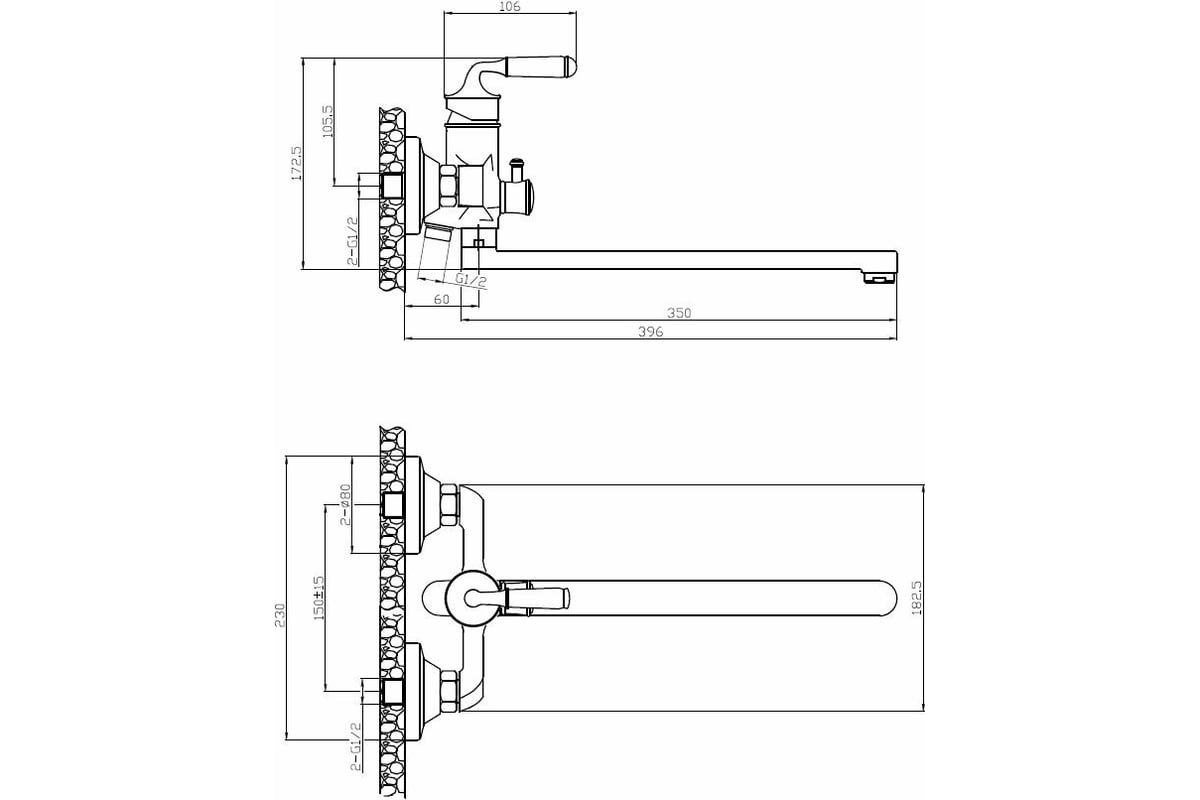 Смеситель для ванны и душа ESKO PRAGUE PG 31 - выгодная цена, отзывы ...