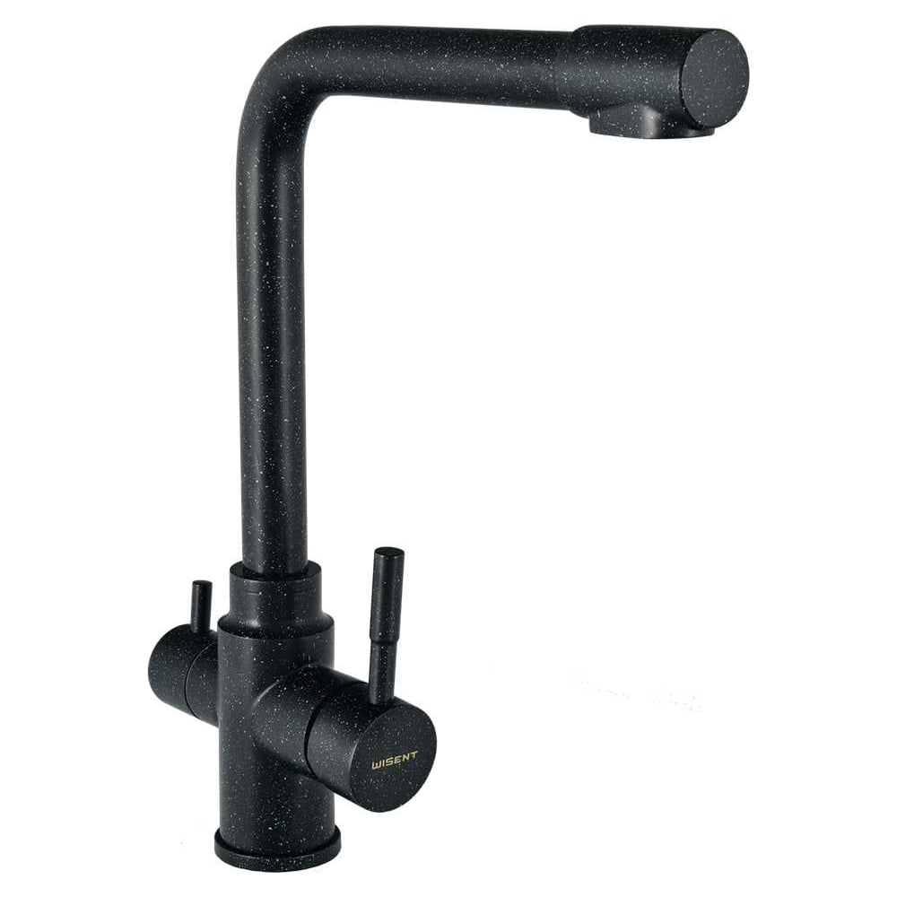 Смеситель для кухни WISENT с подводкой питьевой воды (черный) W4355-3 ...