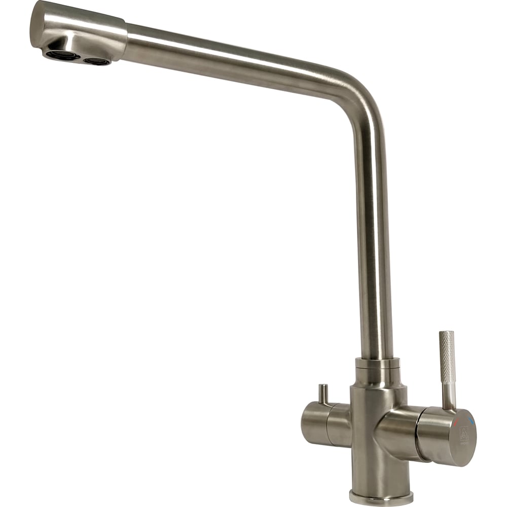 Смеситель для кухни под питьевую воду ARGO SOLID d-35, нерж. сталь, 43348 - выгодная цена ...