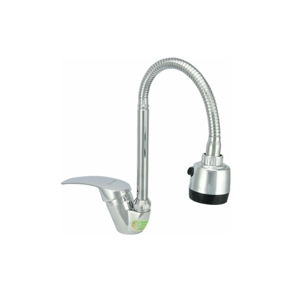 Смеситель для мойки Juguni "Luxe" одноручный, с гибкой подводкой 0402 ...