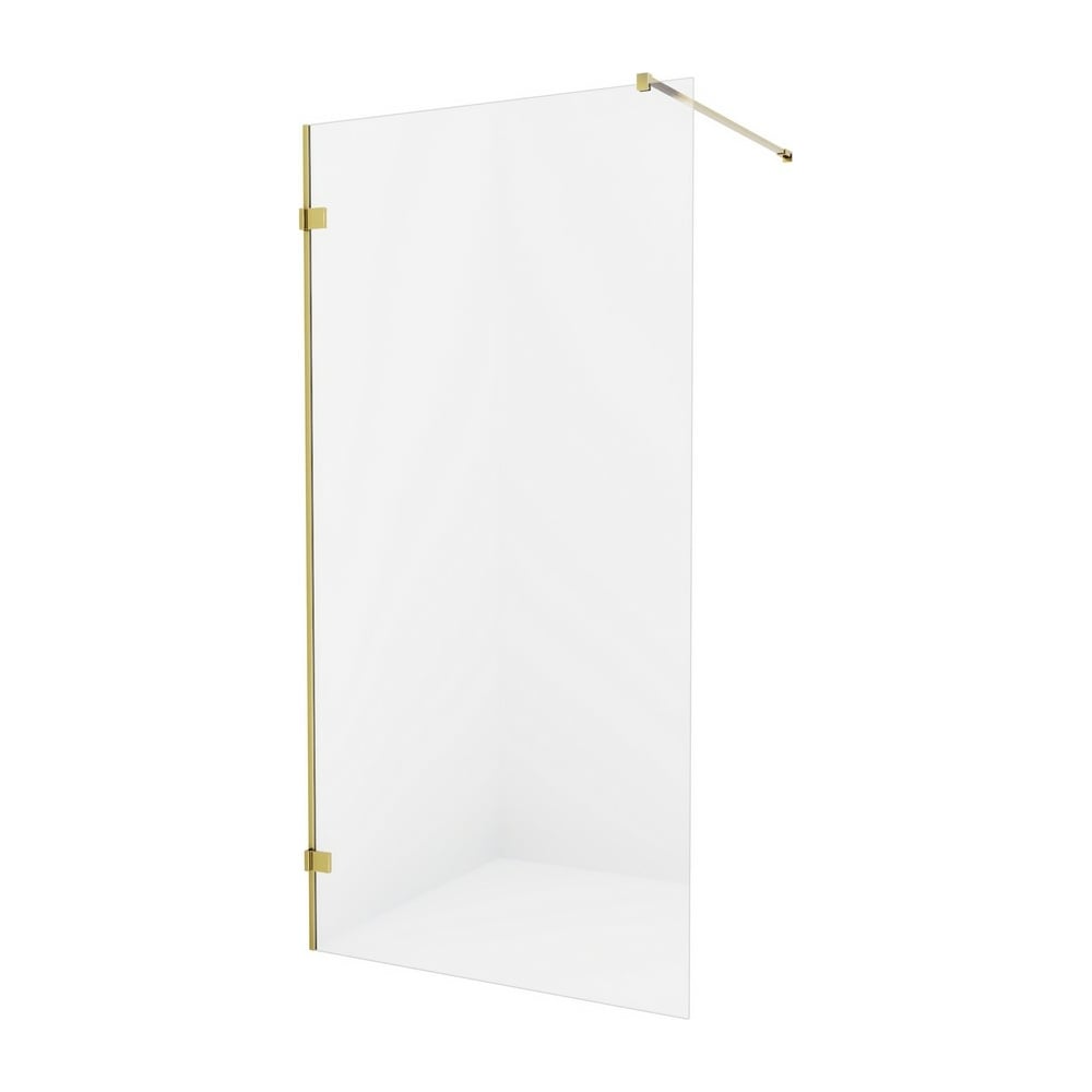 Душевое ограждение NEW TRENDY AVEXA GOLD 140x200 брашированное золото ...