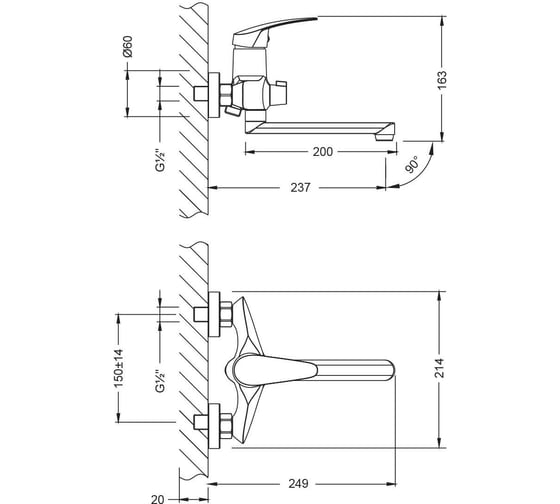 Смесители для ванны с душевой лейкой - купить по выгодной цене от 1196 ...