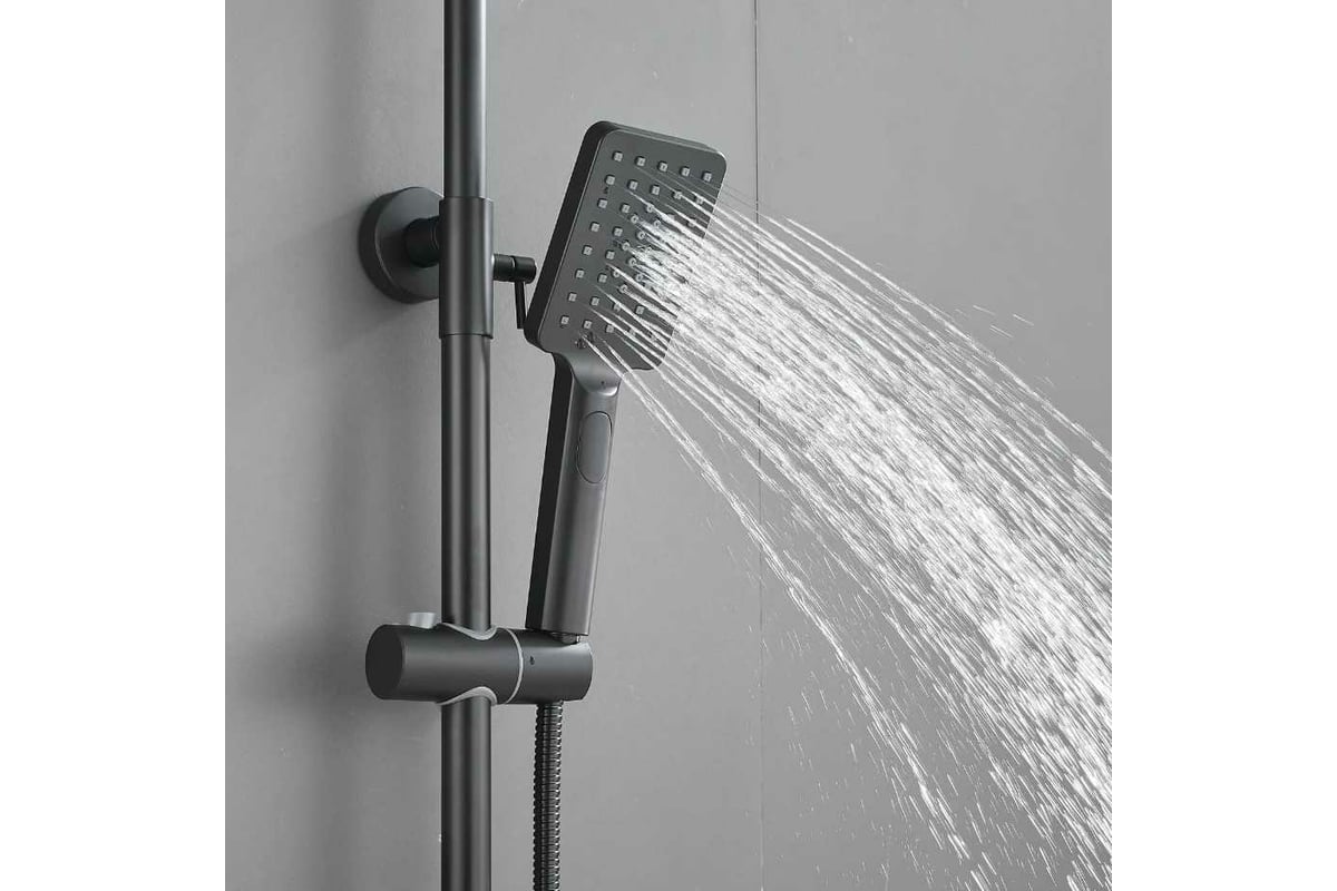 Душевая система SHEVANIK черный, матовый S8936H - выгодная цена, отзывы, характеристики, фото ...