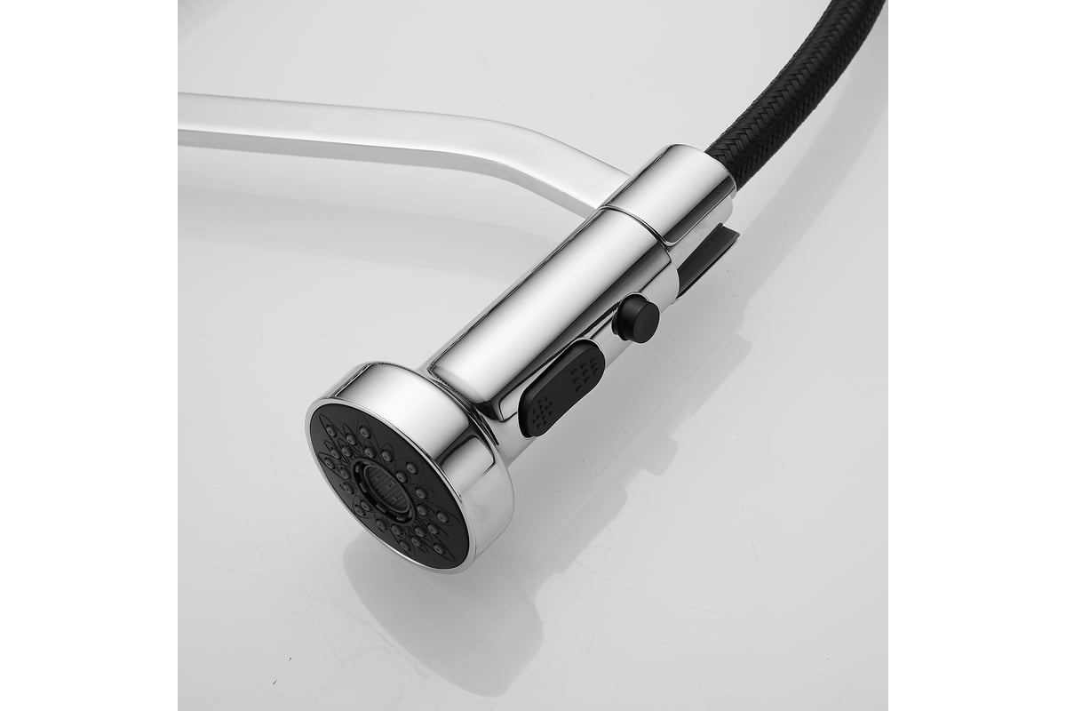 Пружинный смеситель для кухни SHEVANIK с выдвижной лейкой, хром S963 - выгодная цена, отзывы ...