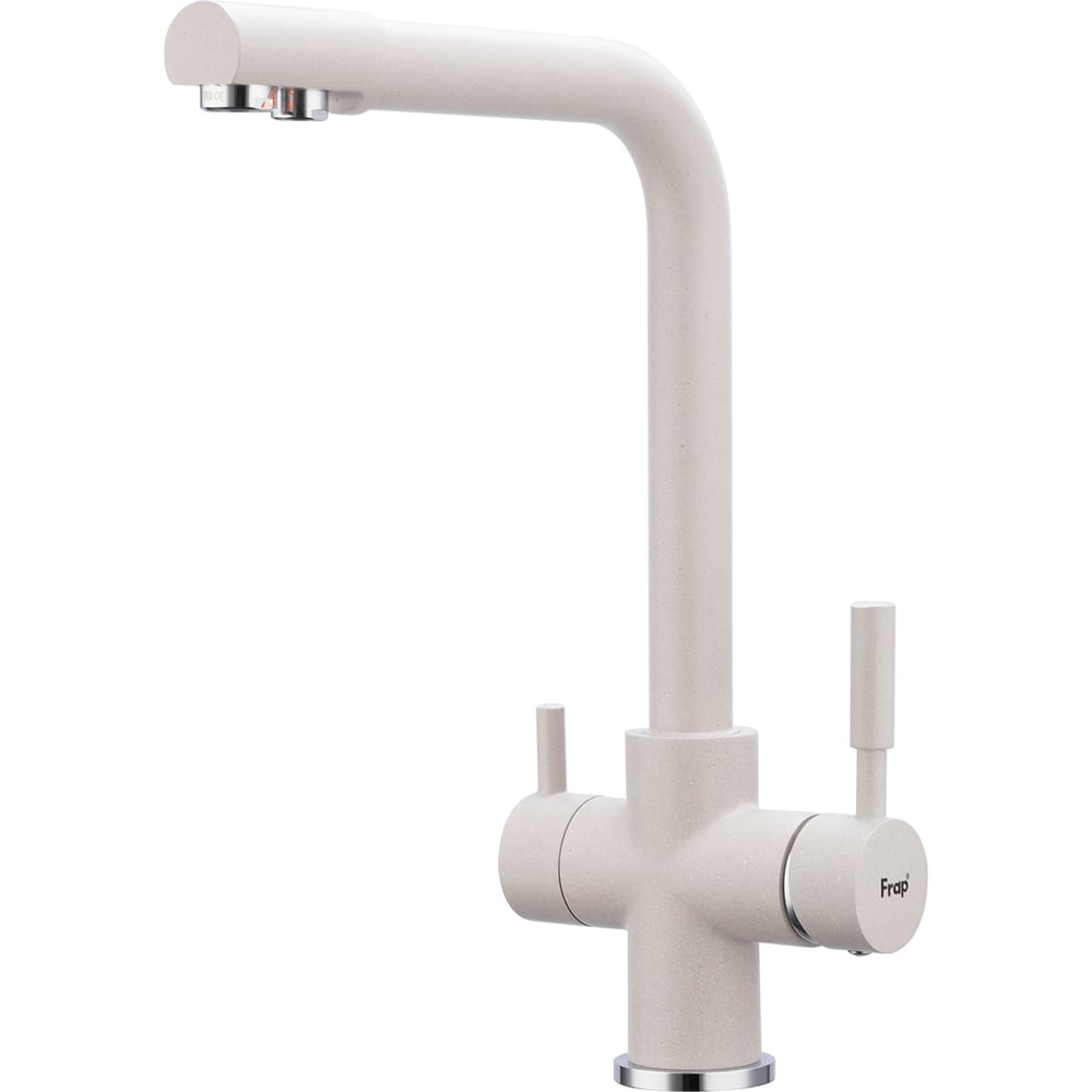 Смеситель для кухни Frap 40к f4352-24 с фильтром, молочный 550847 - выгодная цена, отзывы ...