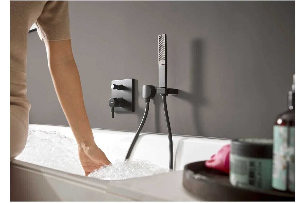 Ручной душ Hansgrohe Rainfinity baton 100 1jet матовый черный 26866670 ...