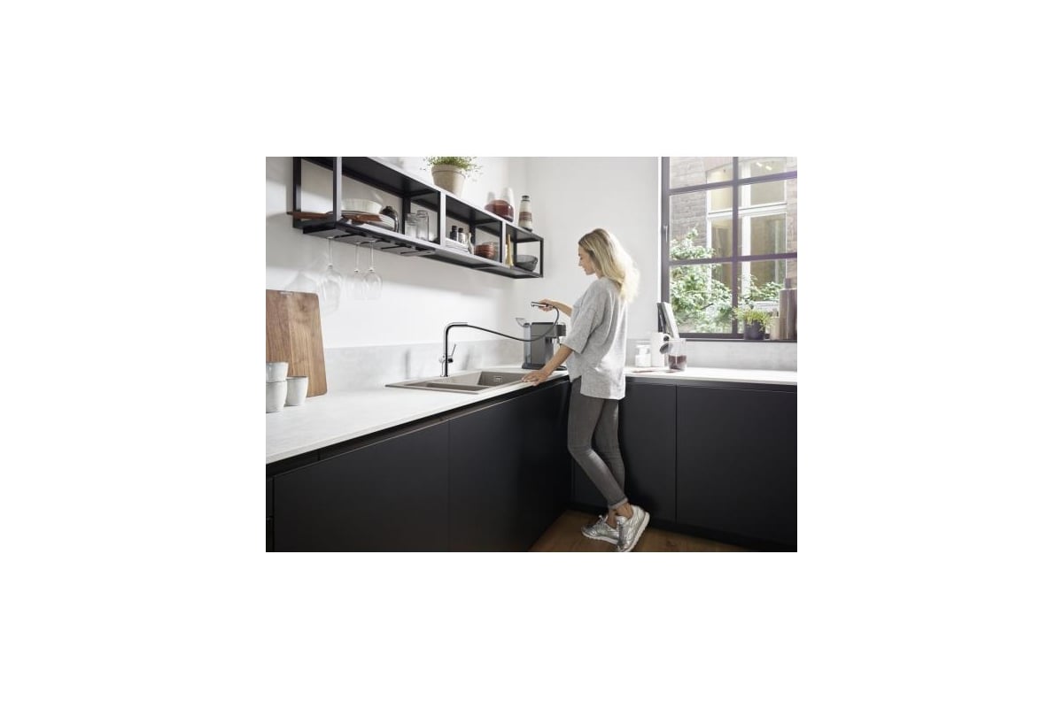 Смеситель для кухни Hansgrohe M54 talis 270 с вытяжным душем 72808000 ...
