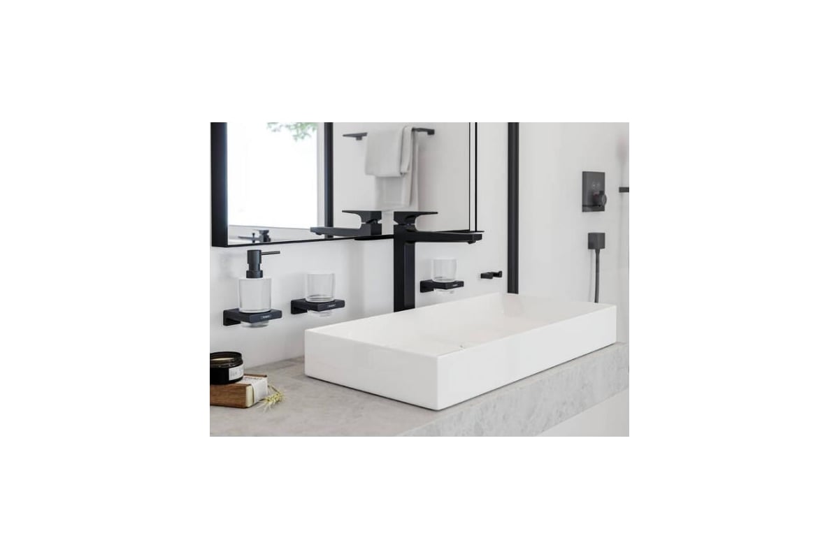 Смеситель для раковины Hansgrohe Metropol 260 шлиф.черный хром 32512340 ...