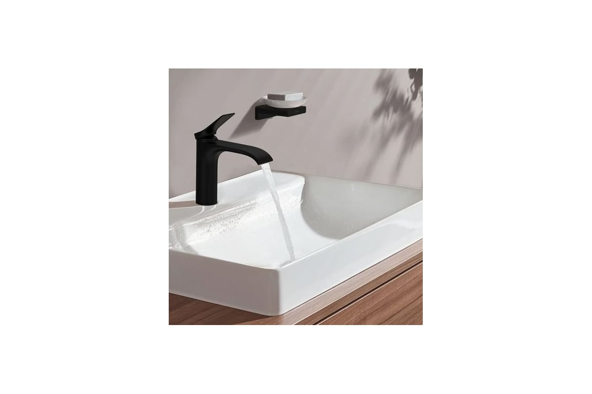 Смеситель для раковины Hansgrohe Vivenis 110 матовый черный 75020670 ...