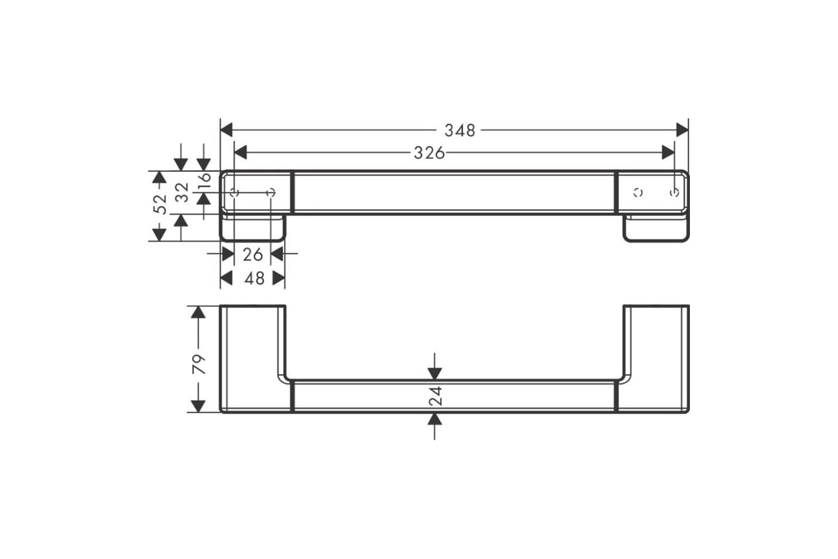 Поручень Hansgrohe Addstoris шлифованная бронза 41744140 00000092034 ...