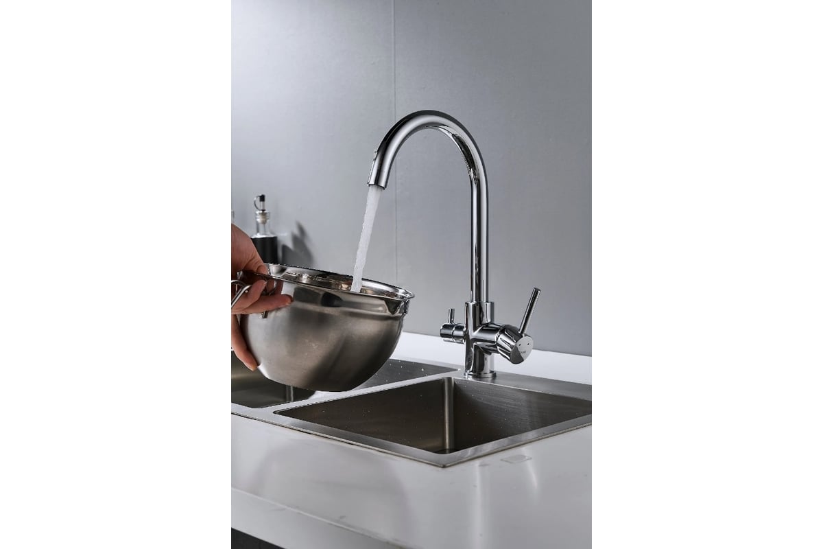 Смеситель для кухни Shevanik с подключением фильтра питьевой воды S128 - выгодная цена, отзывы ...