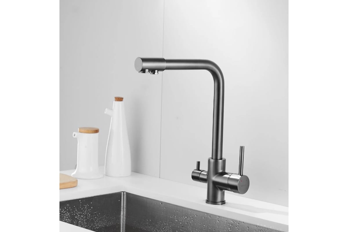 Смеситель для кухни Shevanik с подключением фильтра питьевой воды S328T - выгодная цена, отзывы ...