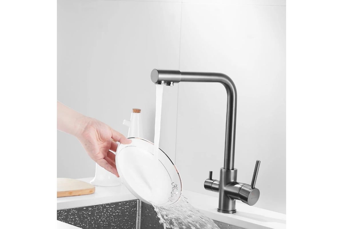 Смеситель для кухни Shevanik с подключением фильтра питьевой воды S328T - выгодная цена, отзывы ...