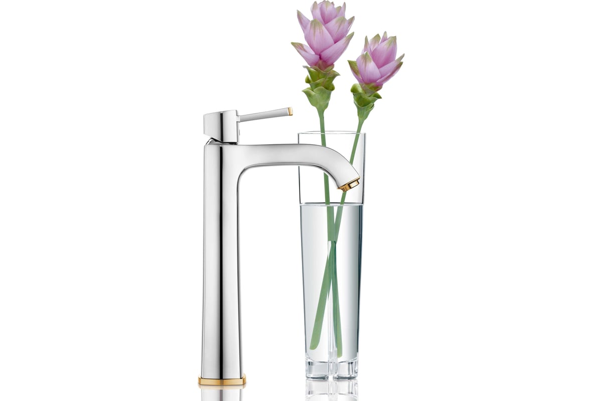 Смеситель для раковины Grohe Grandera свободностоящий, хром/золото ...