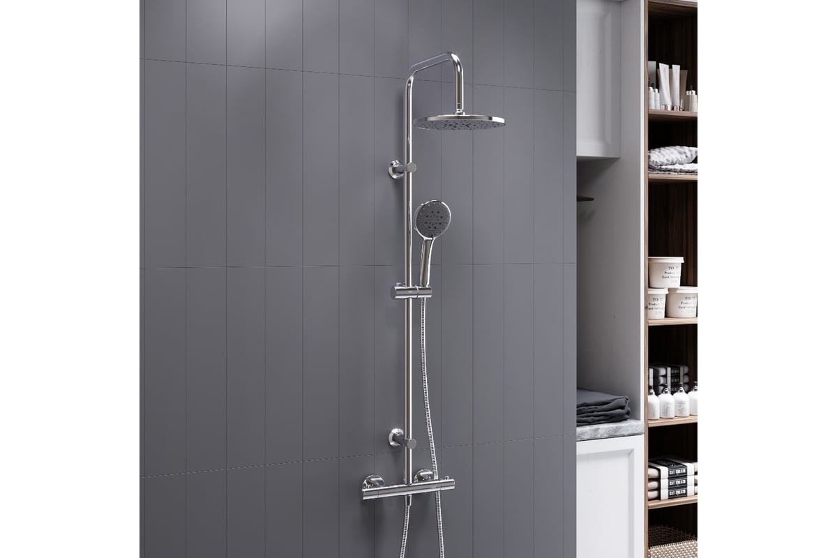 Душевая система с тмс для душа Dorff New plus хром D0710400 - выгодная ...