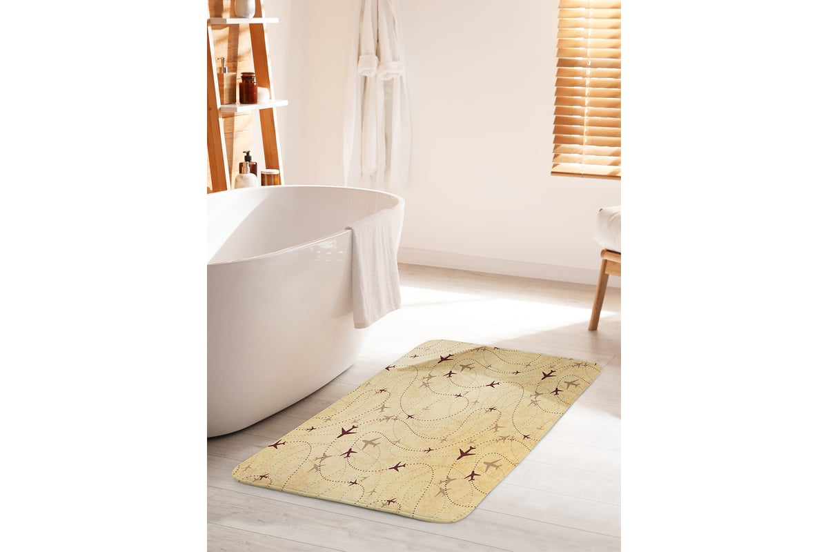 Коврик для ванной комнаты и туалета противоскользящий JOYARTY "Карта ...