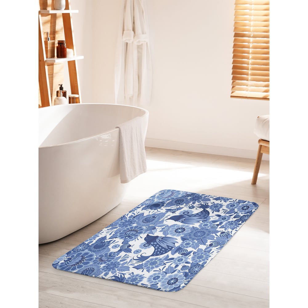 Коврик для ванной комнаты и туалета противоскользящий JOYARTY "Птичье исполнение" 60х100 см bath ...