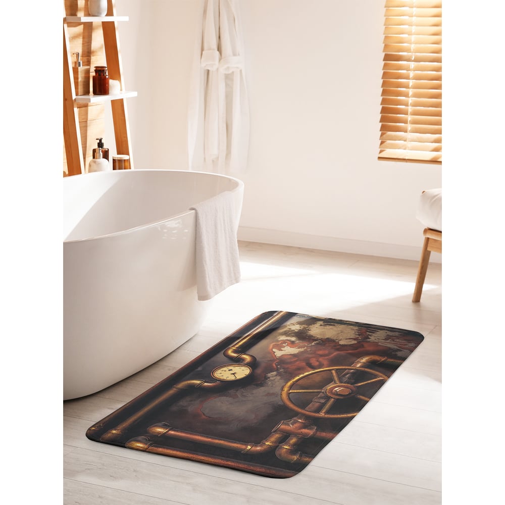 Коврик для ванной комнаты и туалета противоскользящий JOYARTY "Система труб" 60х100 см bath ...