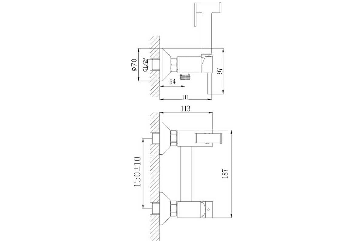 Смеситель с гигиеническим душем Haiba бронза HB5510-4 - выгодная цена, отзывы, характеристики ...