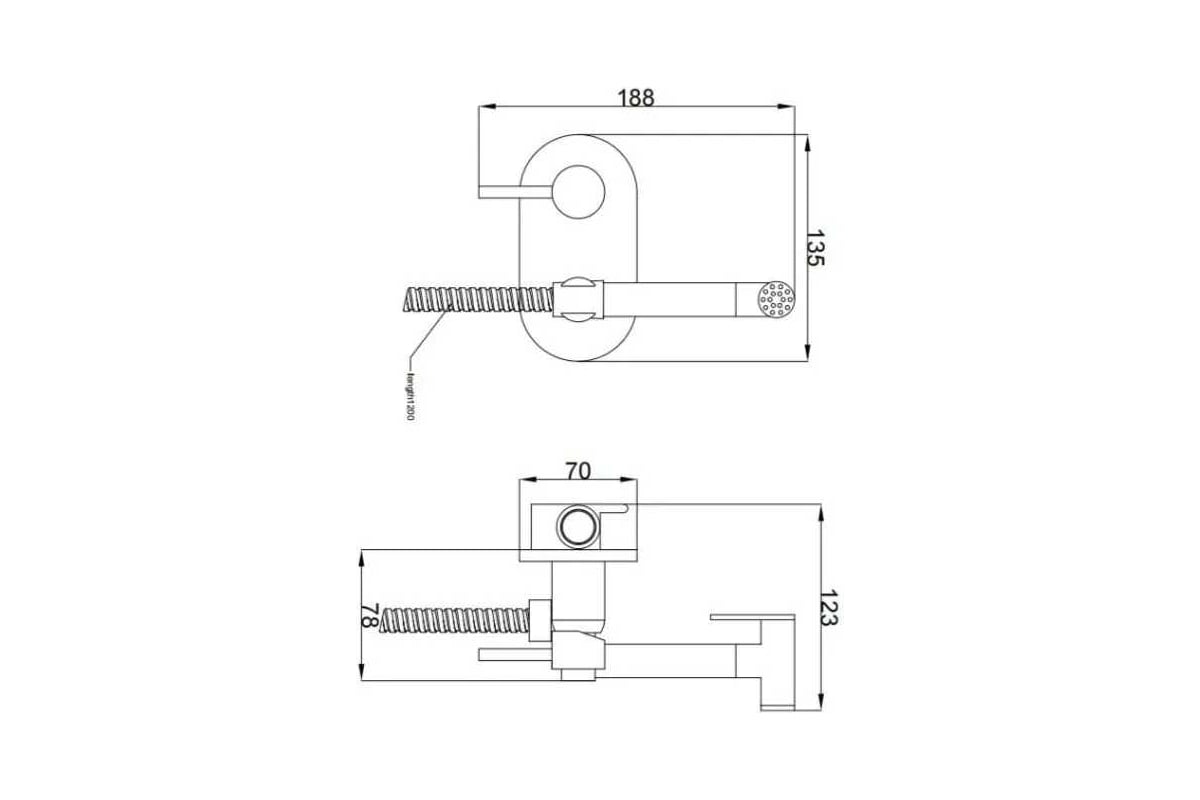 Смеситель с гигиеническим душем Haiba HB5515-7 черный (315168) 00315168 - выгодная цена, отзывы ...