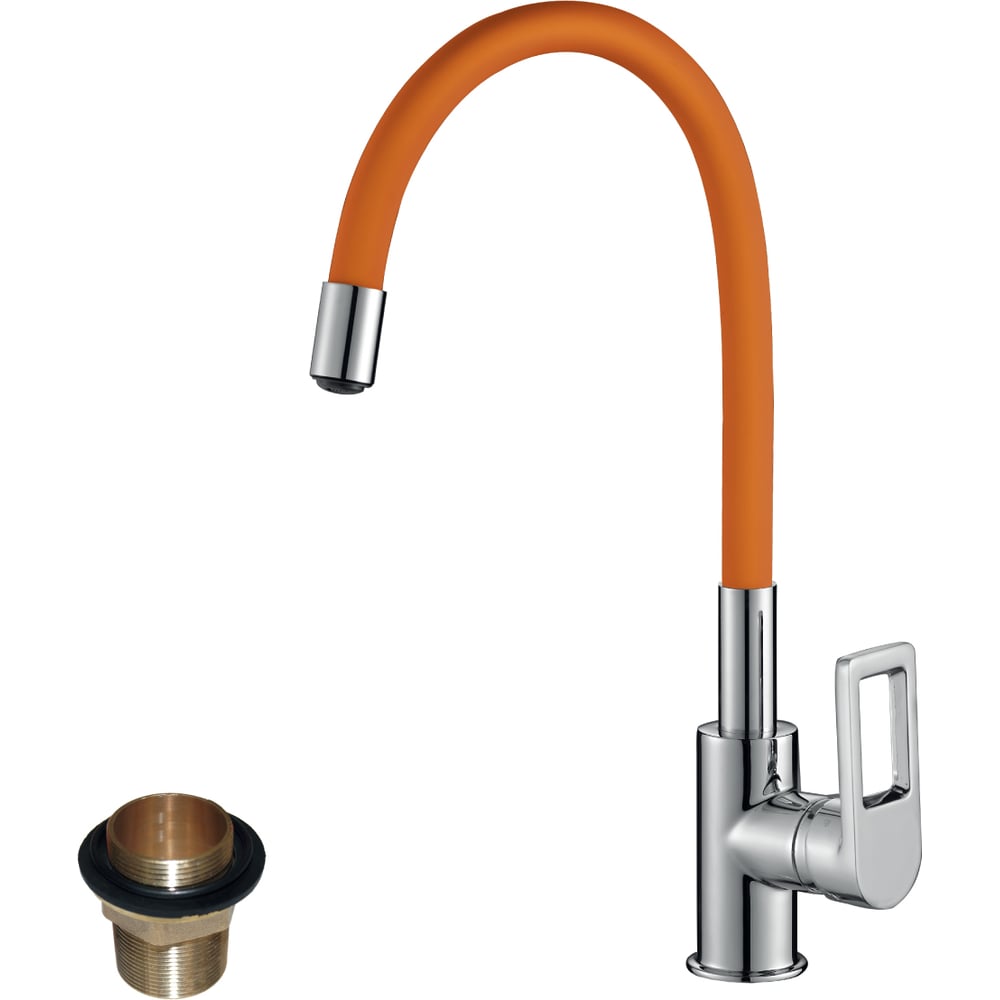 Смеситель Rossinka для кухни с гибким цветным изливом Z35-35U-Orange ...