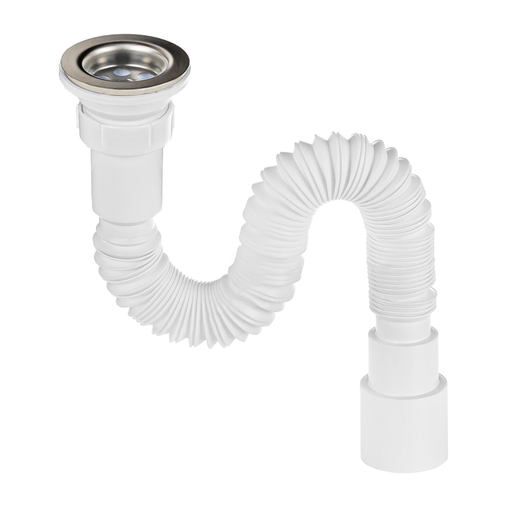 Гофросифон MasterProf 800 мм для выпуска 43-52 мм, 1.1/2"х32/40/50 с нерж. решеткой ИС.110696 ...