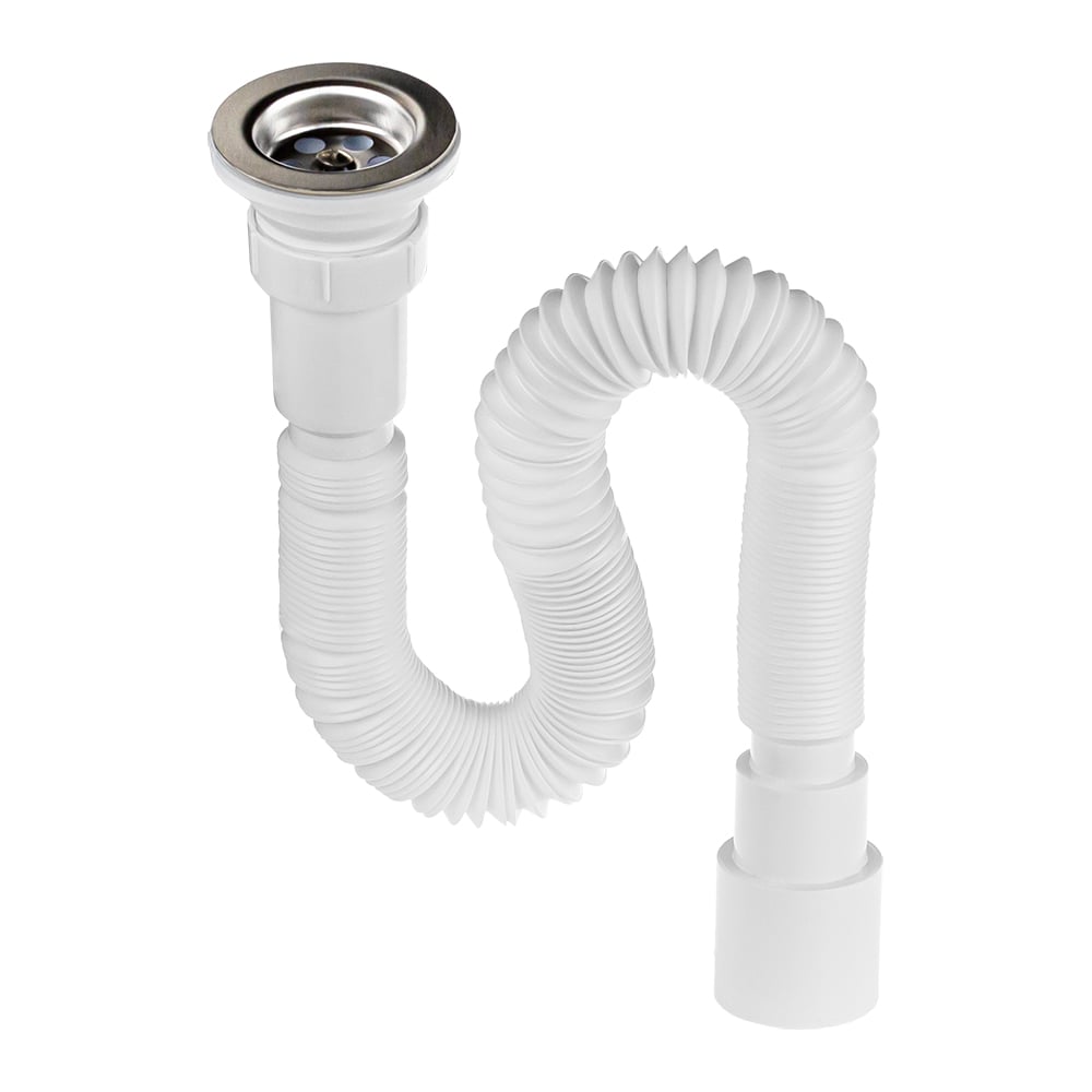 Гофросифон MasterProf 1200 мм для выпуска 43-52 мм, 1.1/2"х40/50 с нерж. решеткой ИС.110697 ...