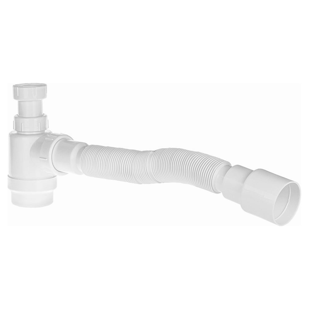 Сифон без выпуска MasterProf 1.1/2, с переходником на 1.1/4x40 с гофротрубой 40x40/50 ИС.110681 ...