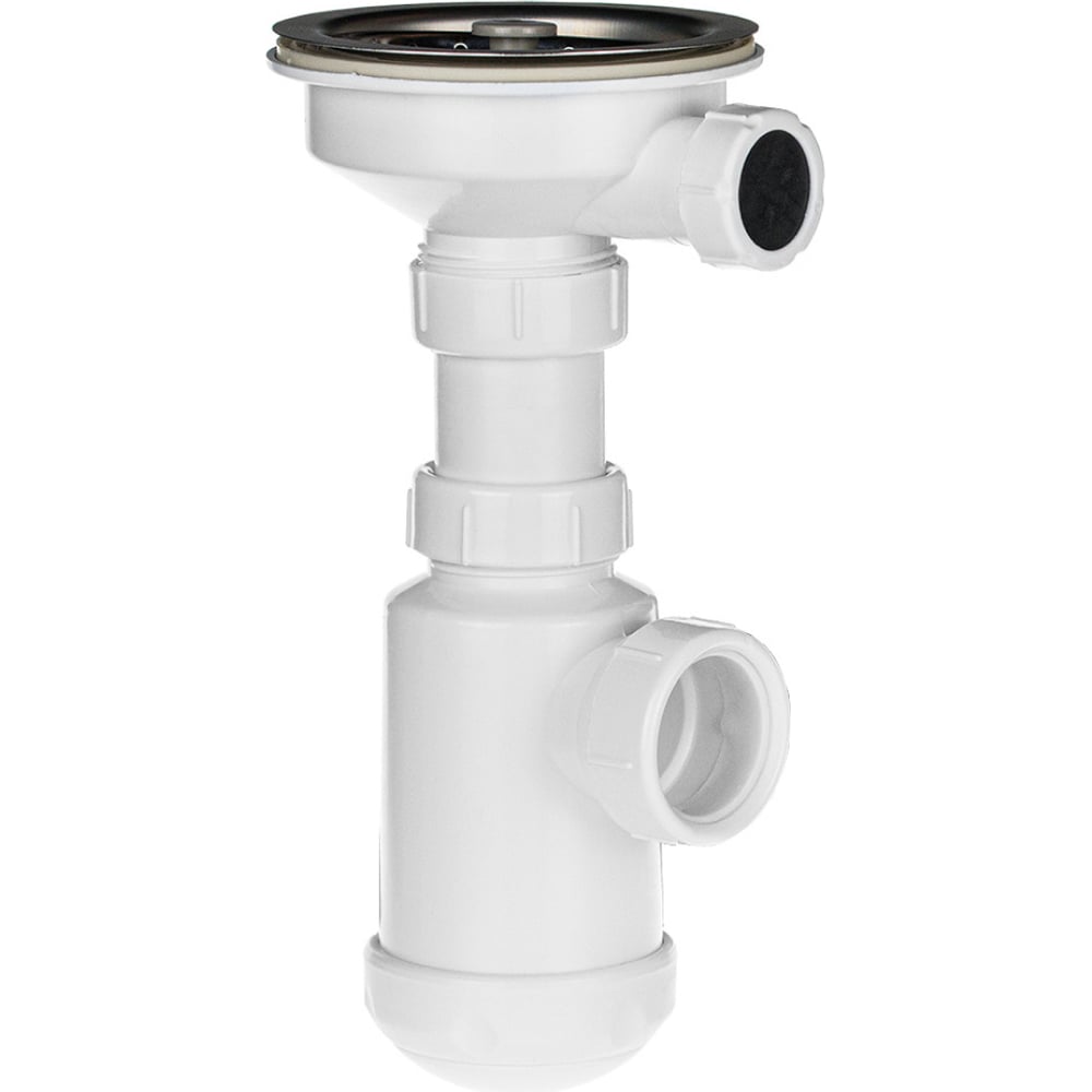 Сифон для выпуска MasterProf 90-94 мм, 3.1/2"х40, с нерж.решеткой ИС.110689 - выгодная цена ...