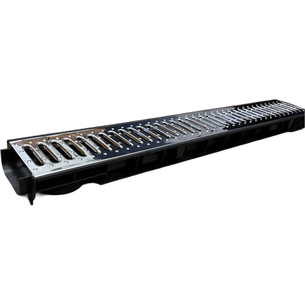 Пластиковый лоток Gidrolica dn100 h60 мм с нержавеющей решеткой класс a15 805503 - выгодная цена ...