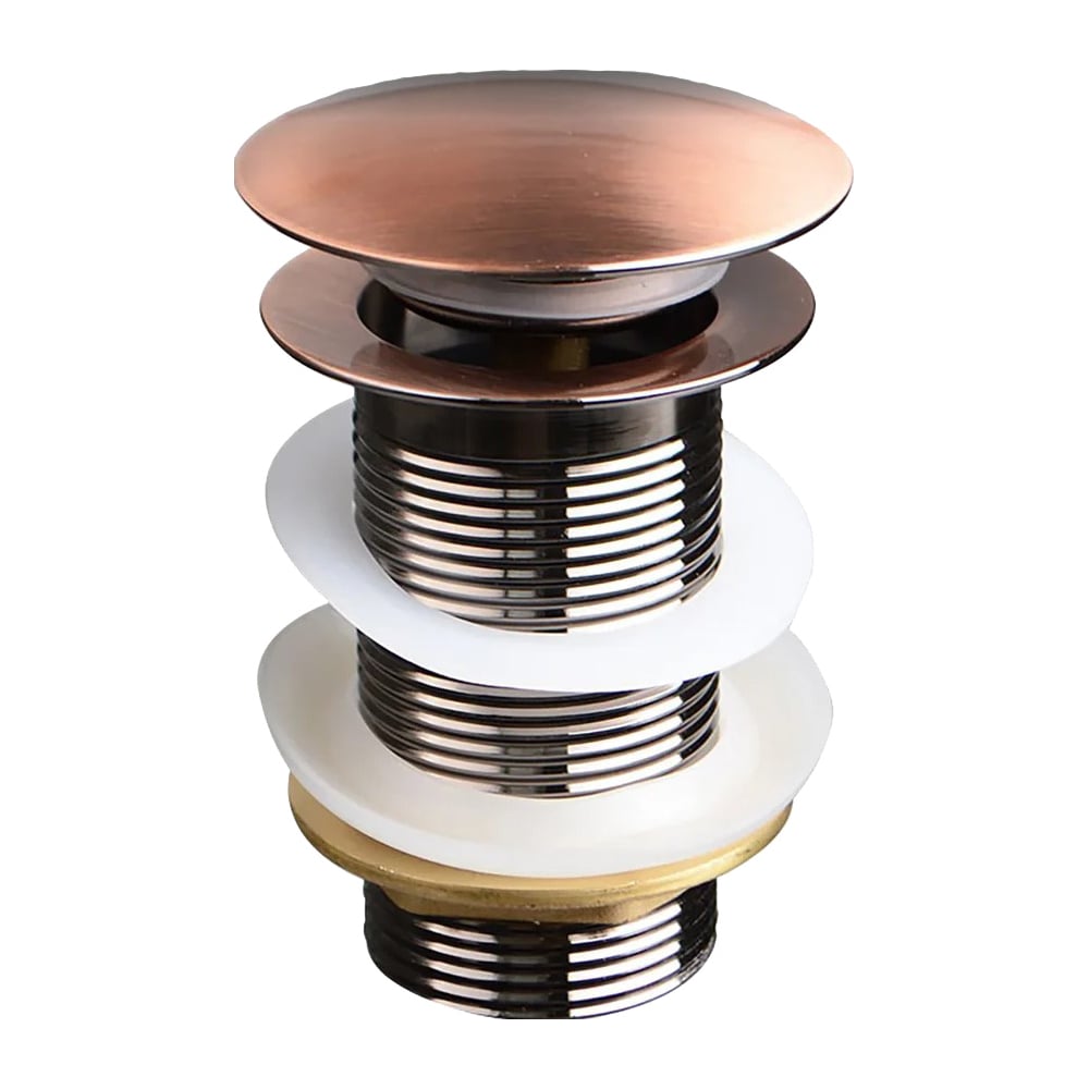 Донный клапан Terma CLICK-CLACK c большой кнопкой, red bronze 32375 ...