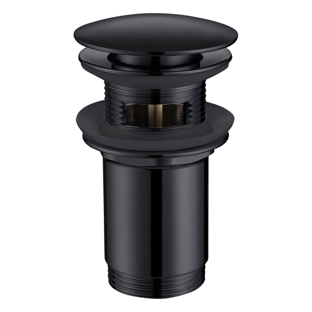 Донный клапан ABBER с переливом, клик-клак, черный матовый AF0010B ...